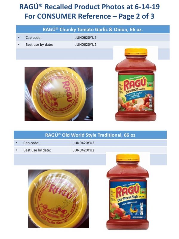 Mizkan America, Inc., Announces Voluntary Recall | RAGÚ